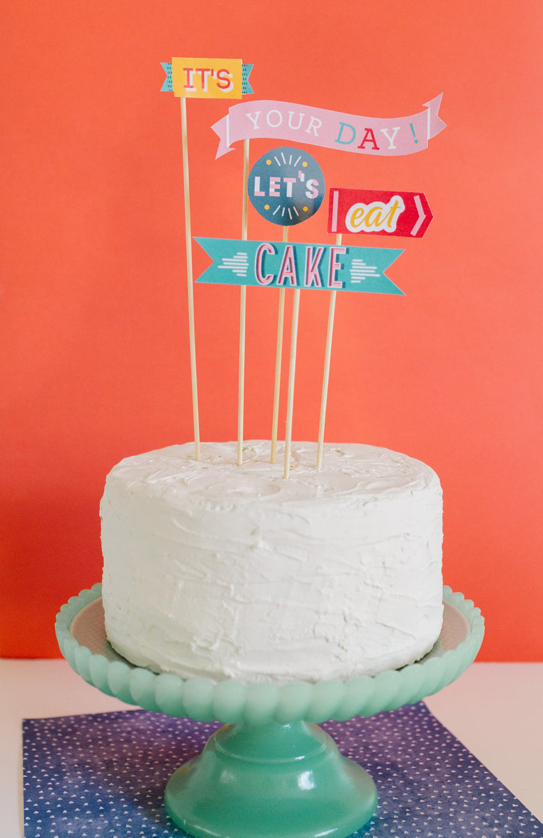 Printable Celebration Cake Topper – The Pretty Life Girls Shop